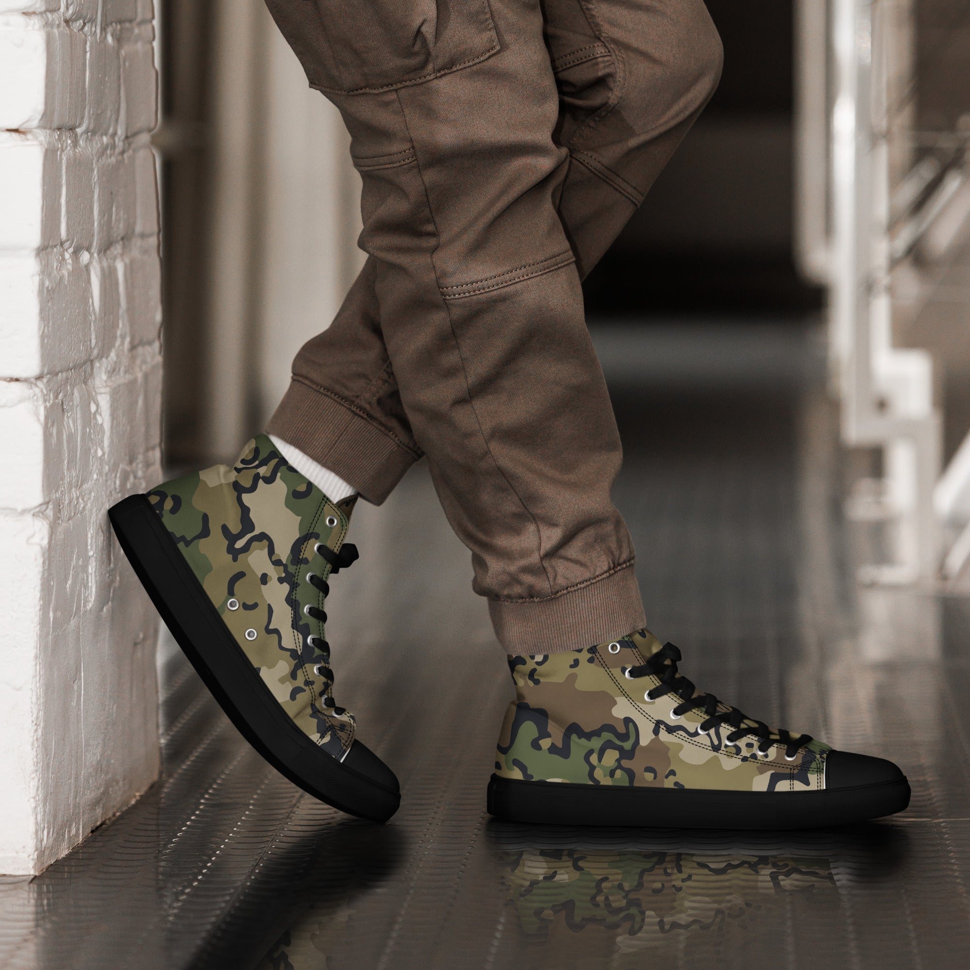 CAMO HQ - Alaska Chocolate Chip Multi-terrain CAMO Mens High-Top Canvas ...