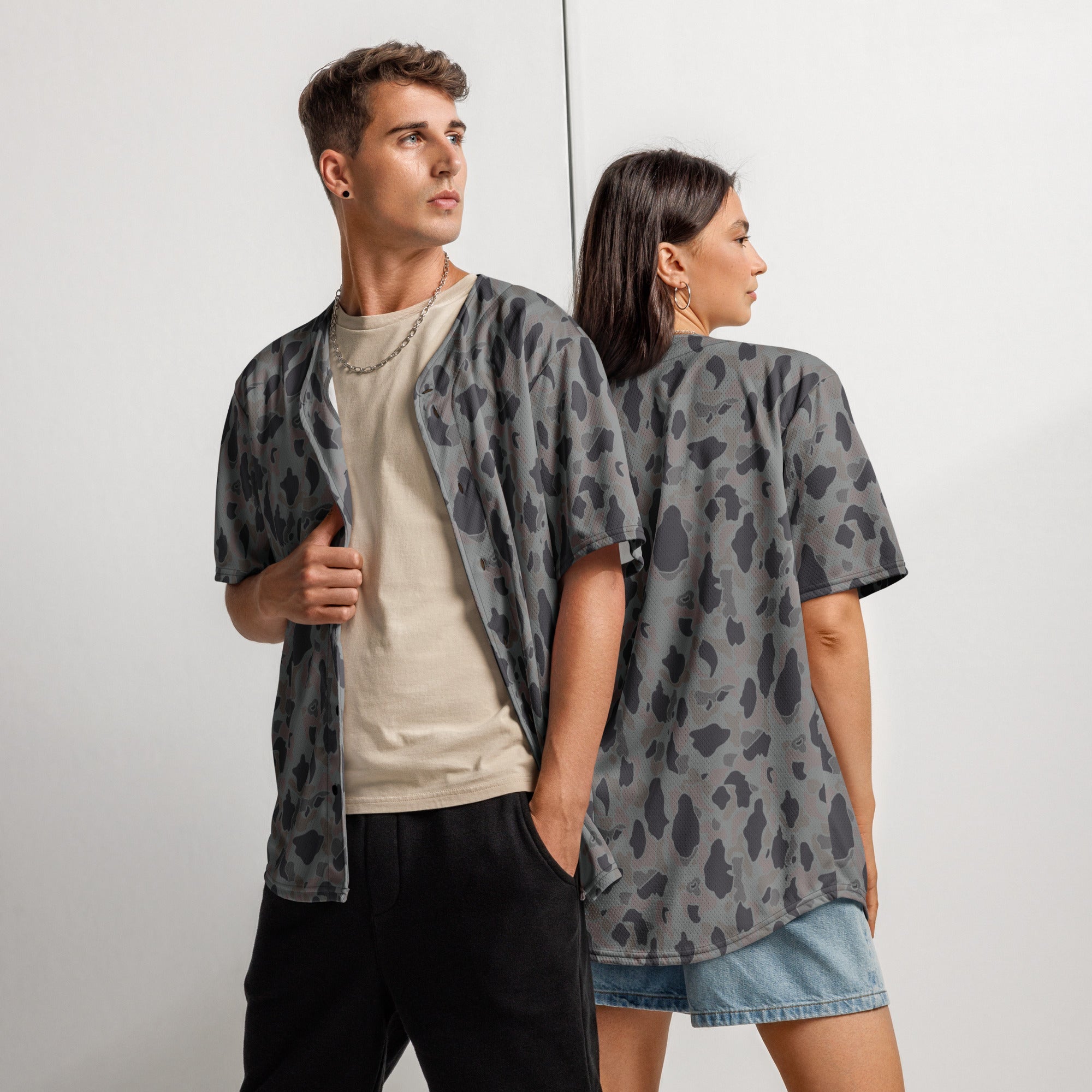CAMO HQ - American Frog Skin Snow Shadow CAMO baseball jersey ...