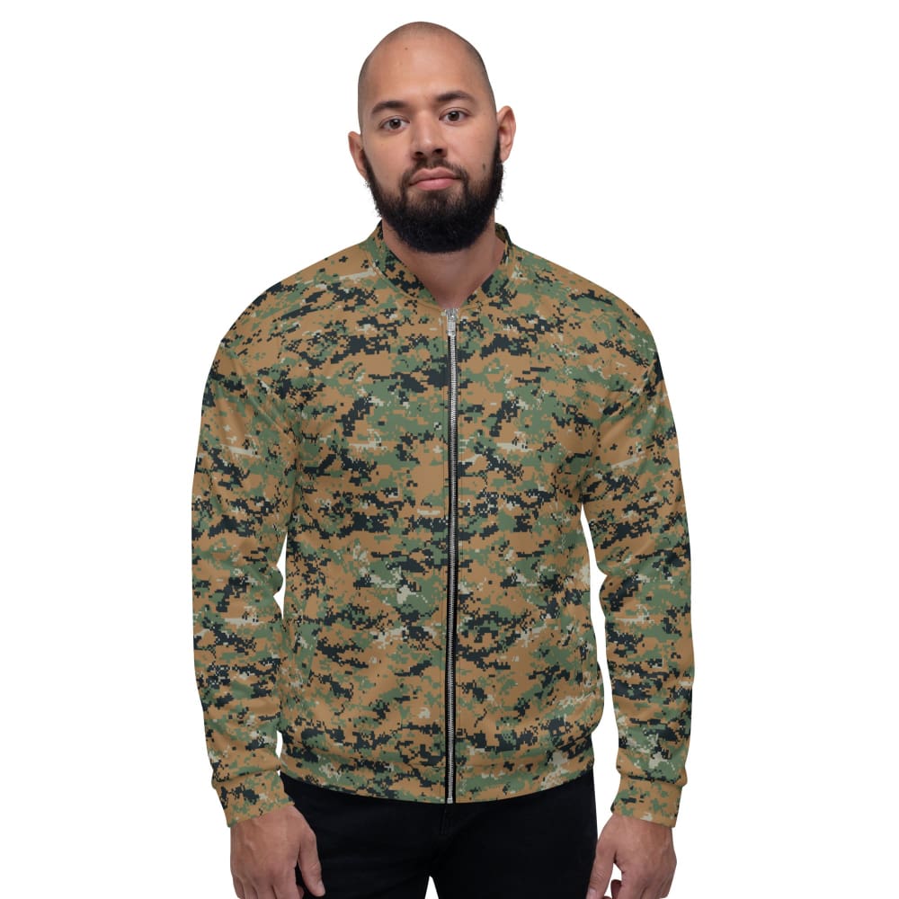 CAMO HQ - American MARPAT Woodland CAMO Unisex Bomber Jacket
