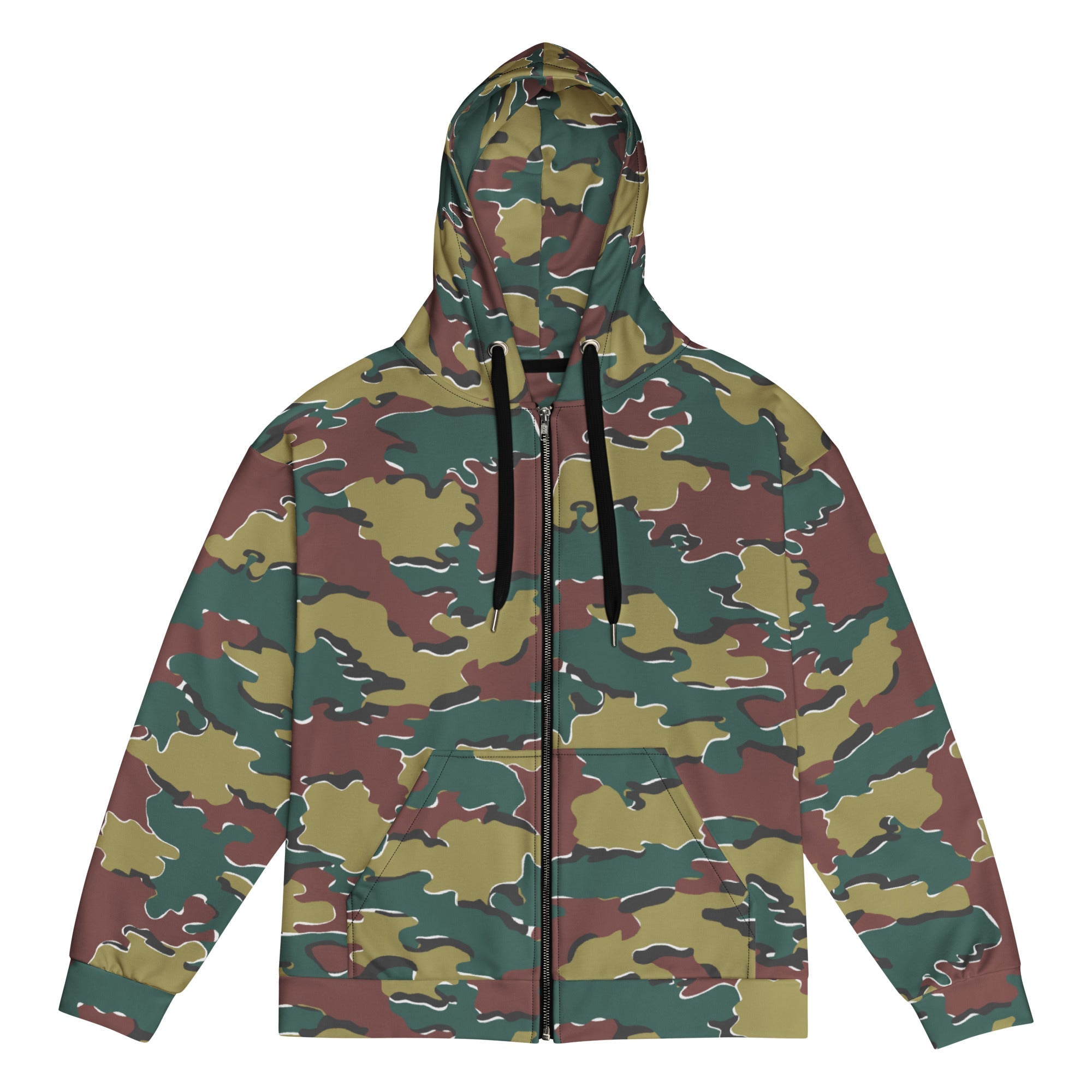 CAMO HQ - Belgian Jigsaw Autumn CAMO Unisex zip hoodie - Worldwide Shipping