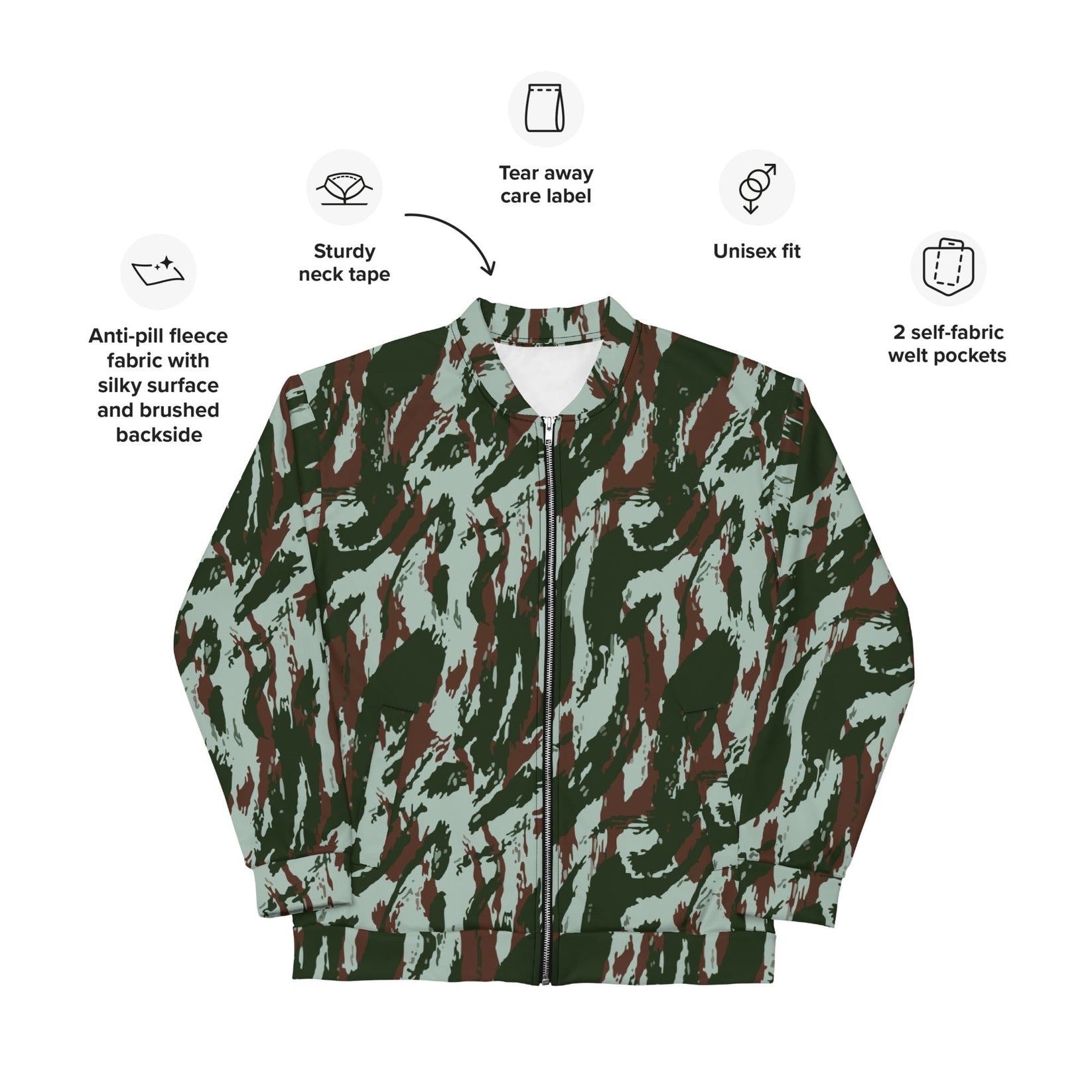 CAMO HQ - Brazilian Lizard Vertical CAMO Unisex Bomber Jacket ...