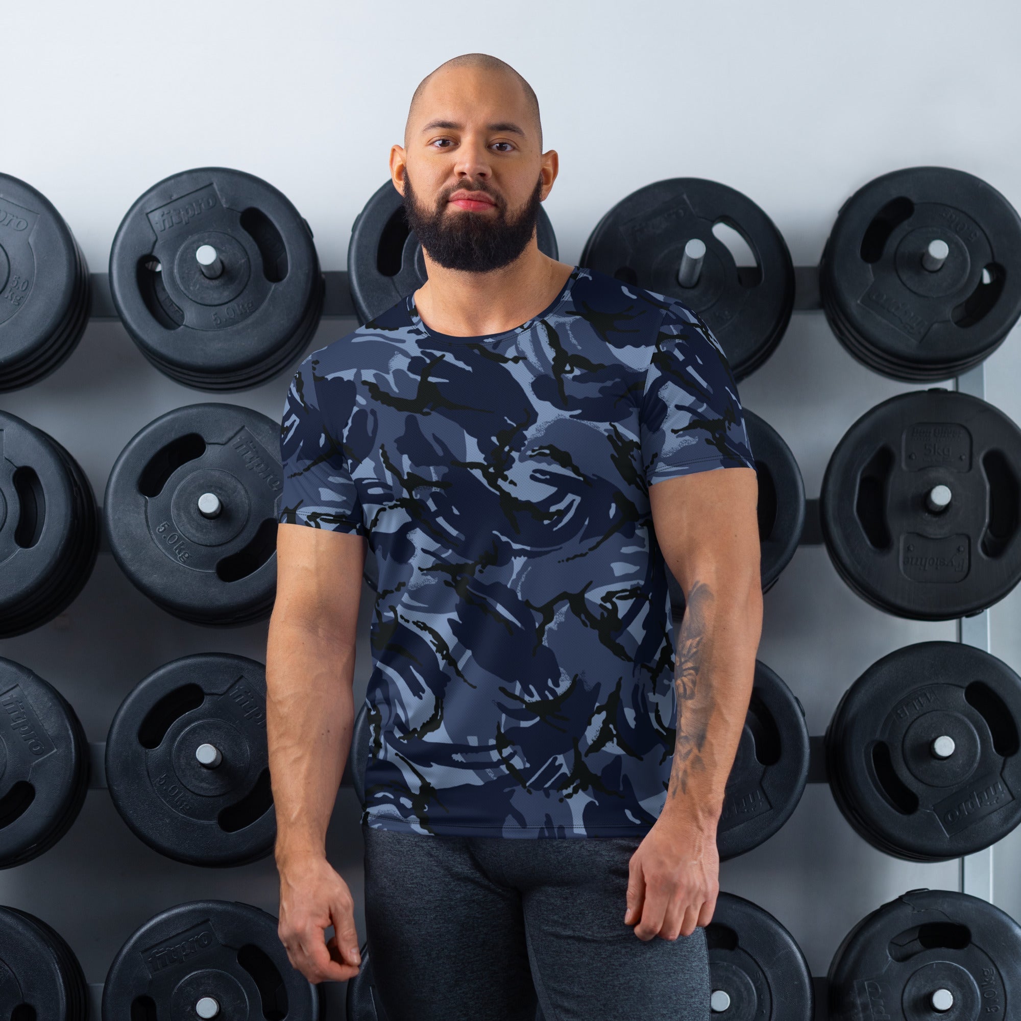 CAMO HQ - British DPM OPFOR CAMO Mens Athletic T-shirt - Worldwide Shipping