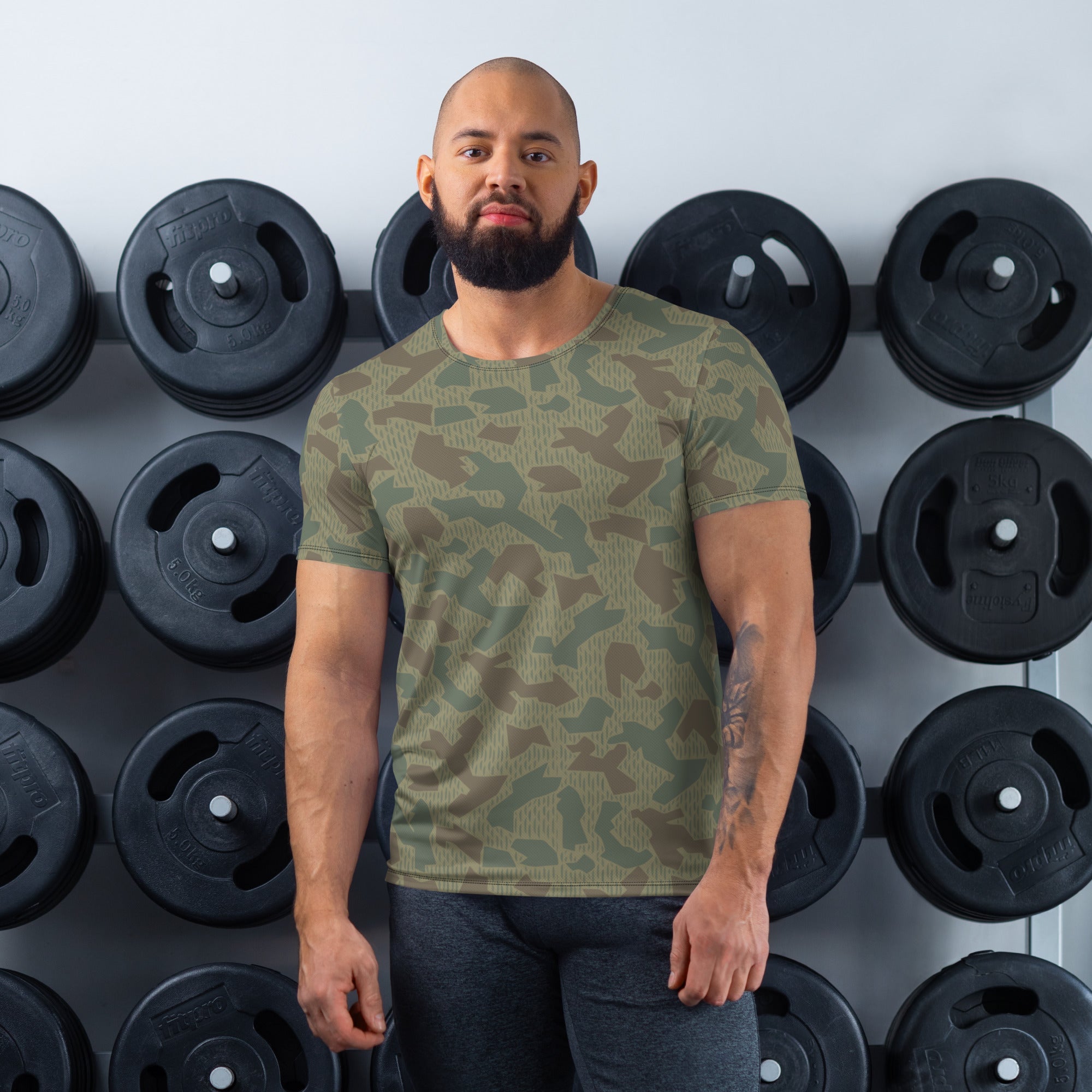 CAMO HQ - Bulgarian 1979 Splinter Airborne CAMO Mens Athletic T-shirt ...