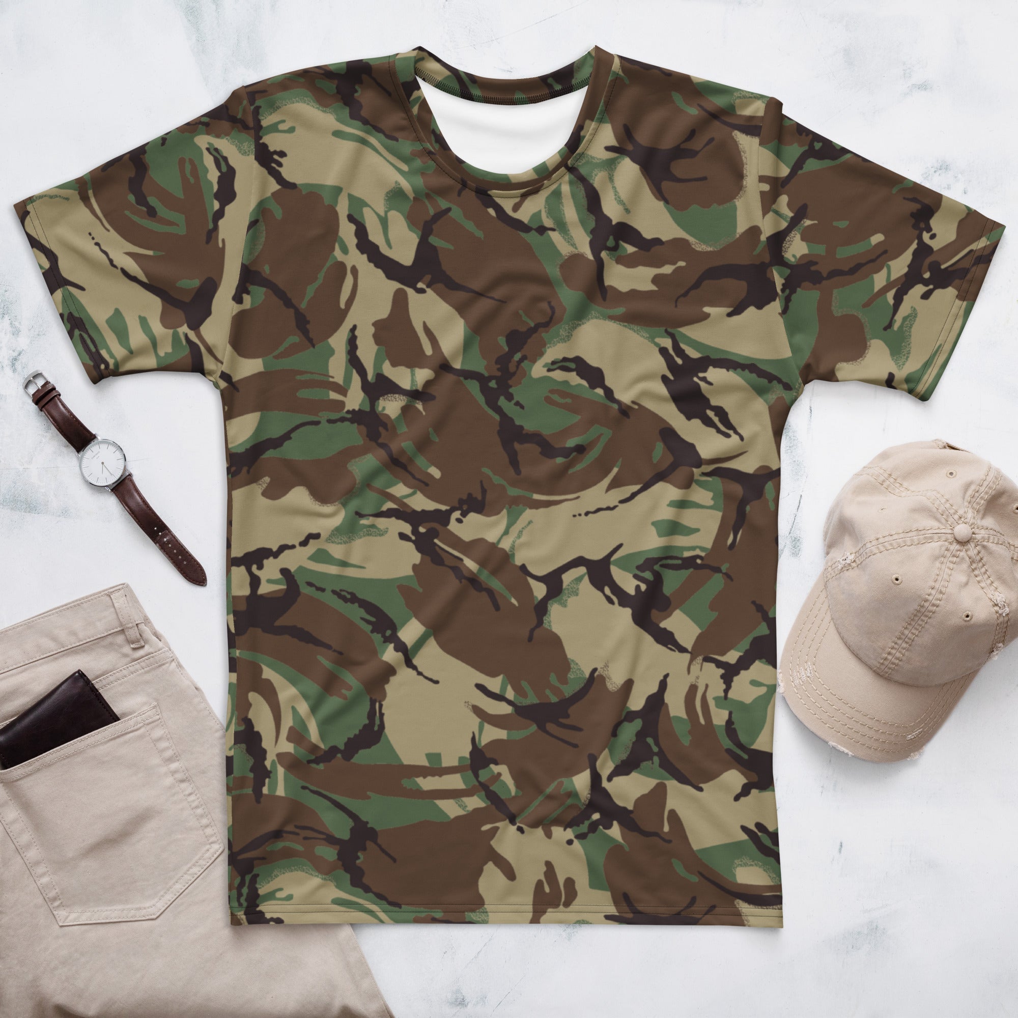 CAMO HQ - Canadian Airborne DPM CAMO Mens T-Shirt - Worldwide Shipping