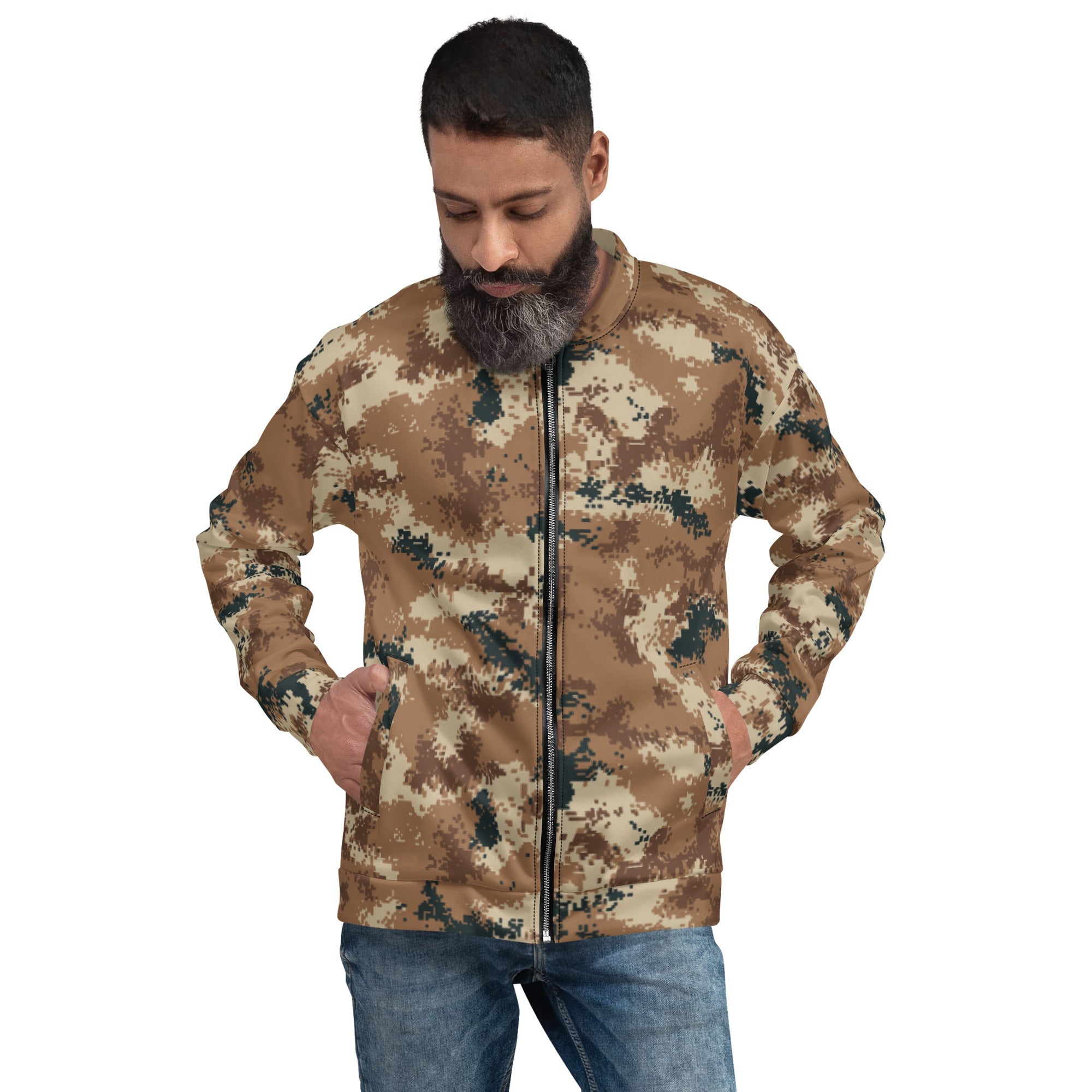 CAMO HQ - Chinese Digital Type 07 Arid CAMO Unisex Bomber Jacket ...