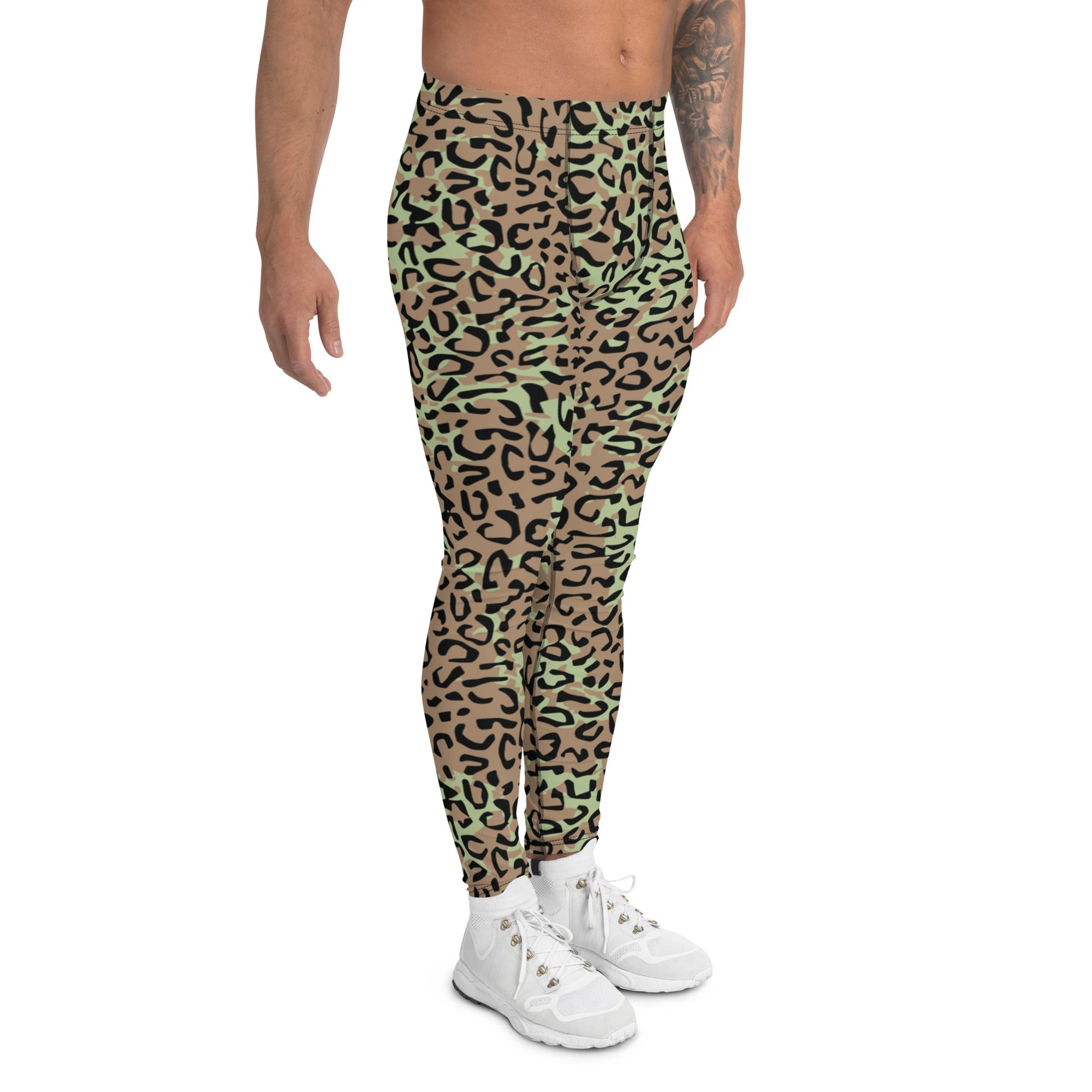 CAMO HQ - Congo (Zaire) Leopard Spot CAMO Mens Leggings - Worldwide ...