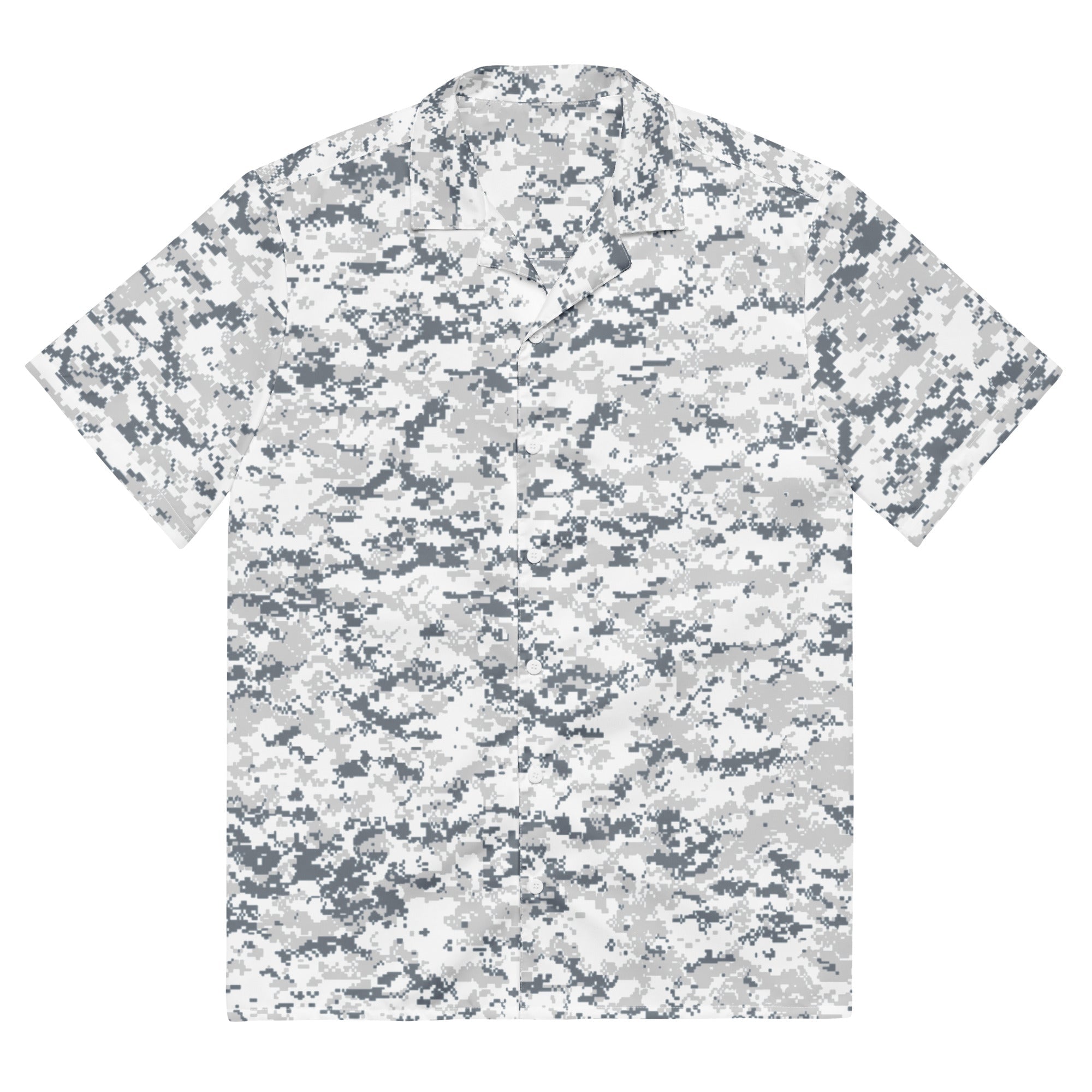 CAMO HQ Digital Snow CAMO Unisex button shirt Worldwide Shipping