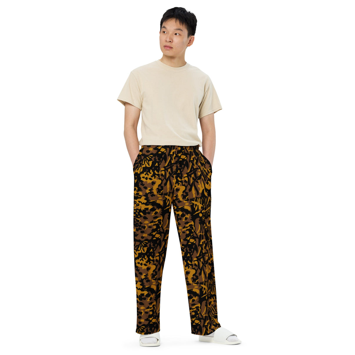 CAMO HQ - German Palm Tree Palmenmuster Autumn CAMO Unisex Wide-Leg ...