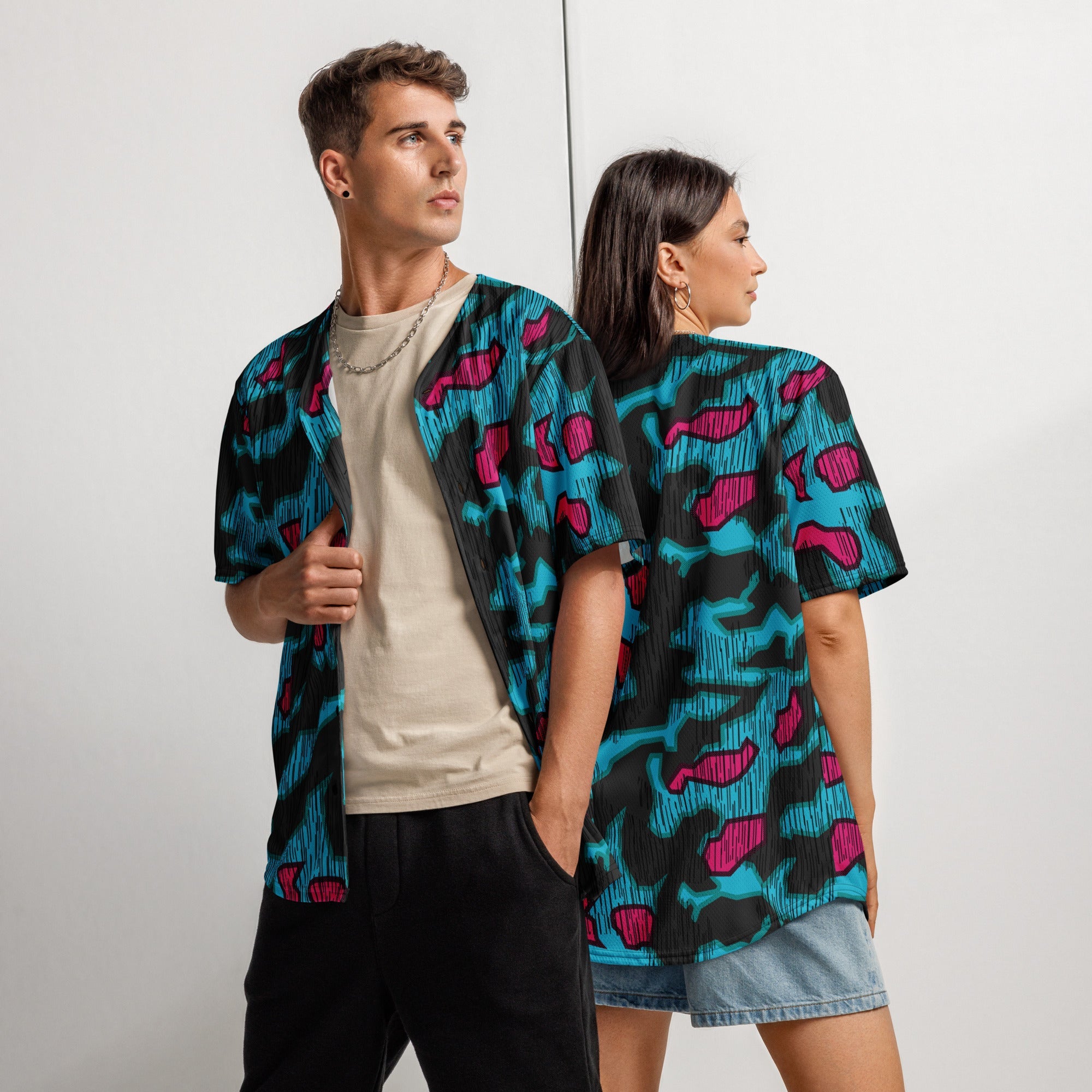 CAMO HQ - German Splittermuster Miami Urban CAMO Unisex Baseball Jersey ...