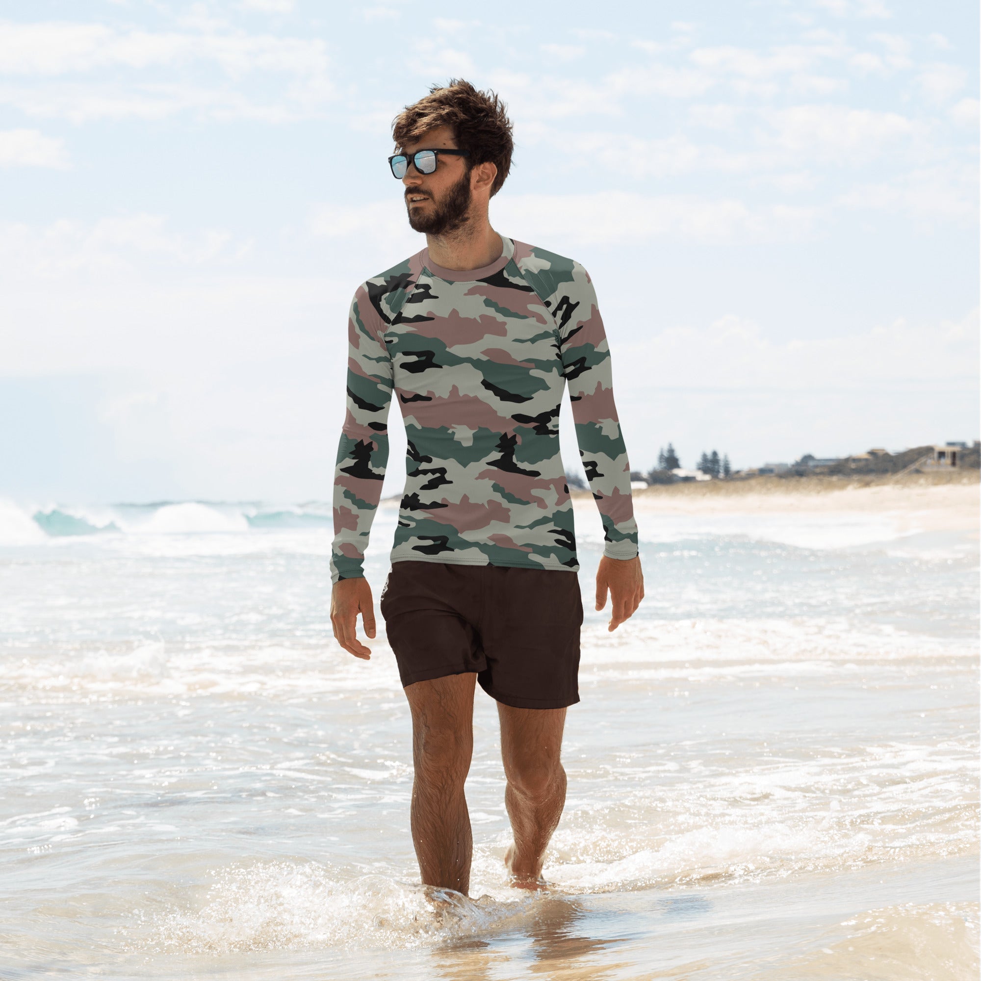 CAMO HQ - Indian DPM Peace Keeping CAMO Mens Long-Sleeve Rash Guard ...