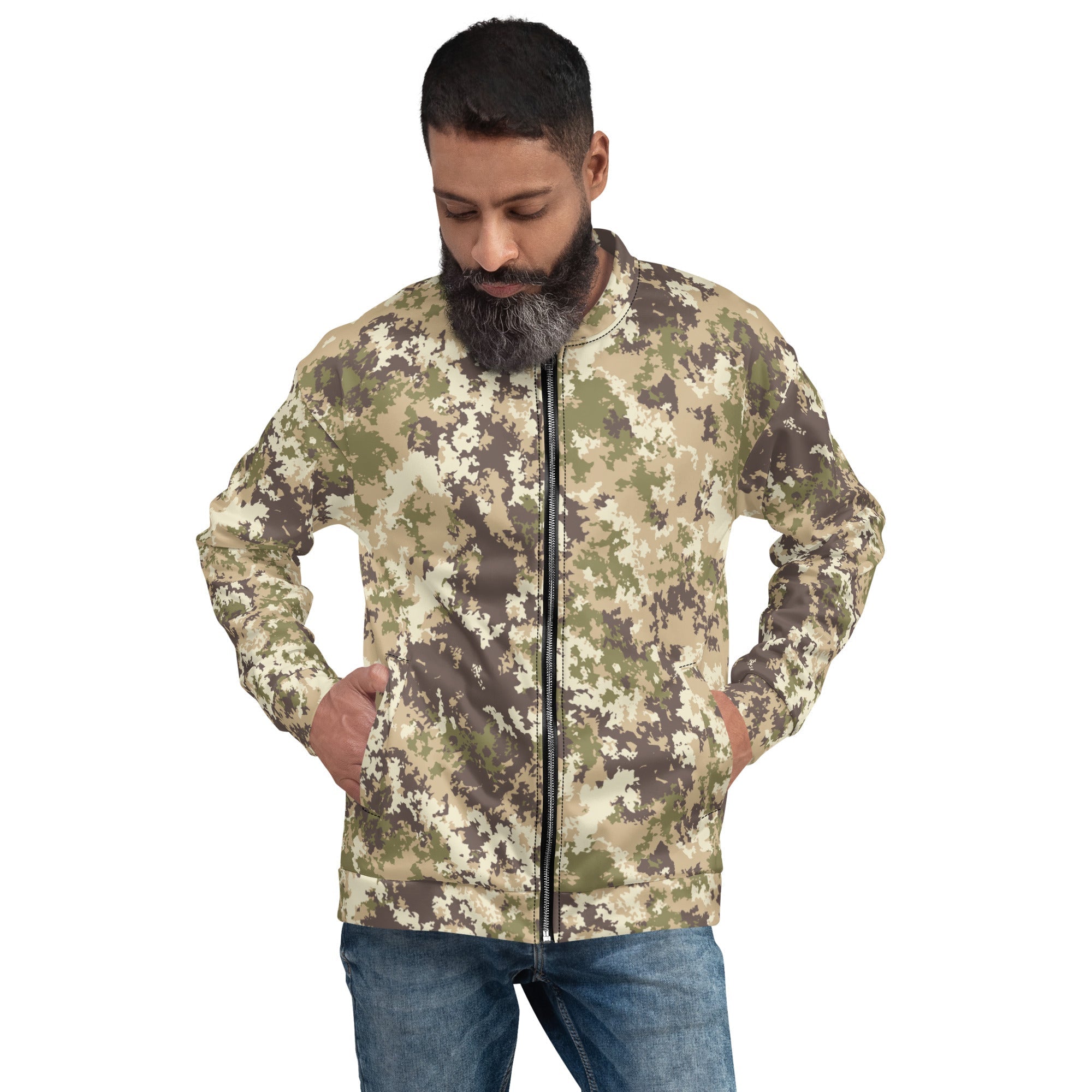 CAMO HQ - Italian Mimetico Vegetata Multiland CAMO Unisex Bomber Jacket ...