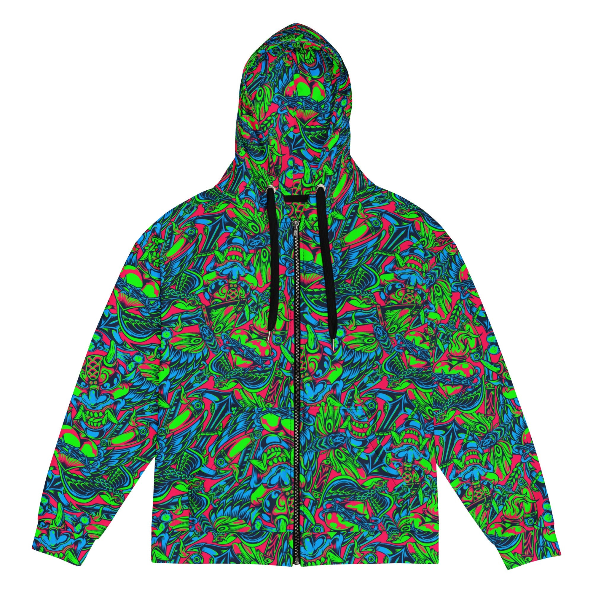 CAMO HQ - Kabuki Phantom Neon CAMO Unisex Zip Hoodie - Worldwide Shipping