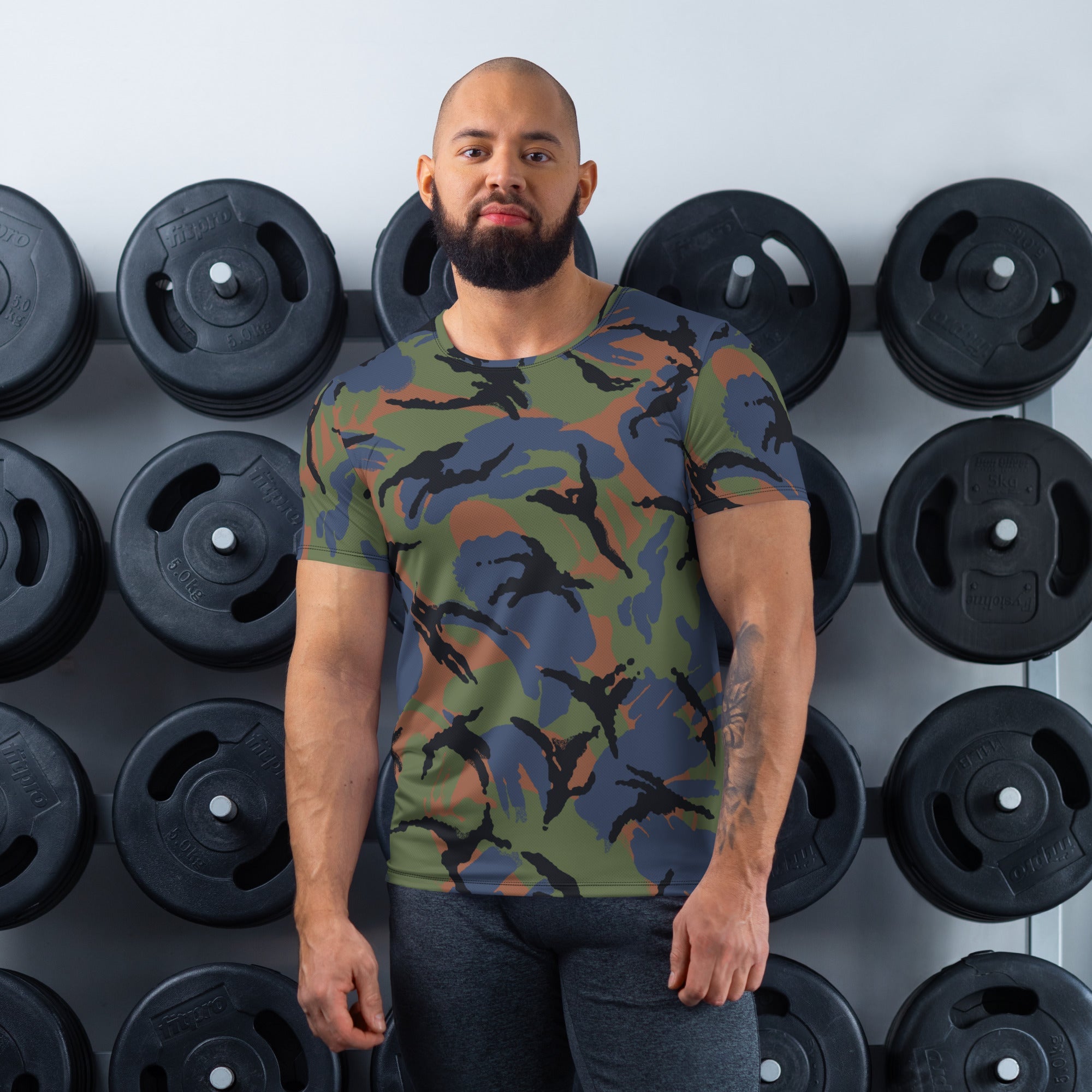 CAMO HQ - Kenyan DPM Air Force CAMO Mens Athletic T-shirt - Worldwide ...