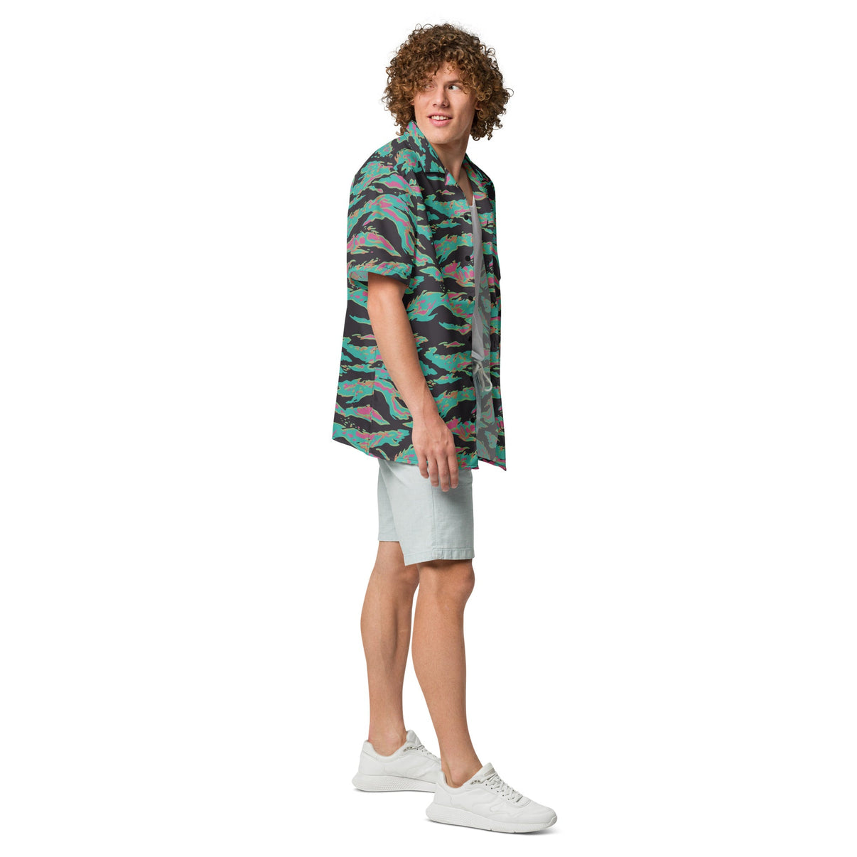 CAMO HQ - Miami Tiger Stripe CAMO Unisex Short-Sleeve Button Shirt ...