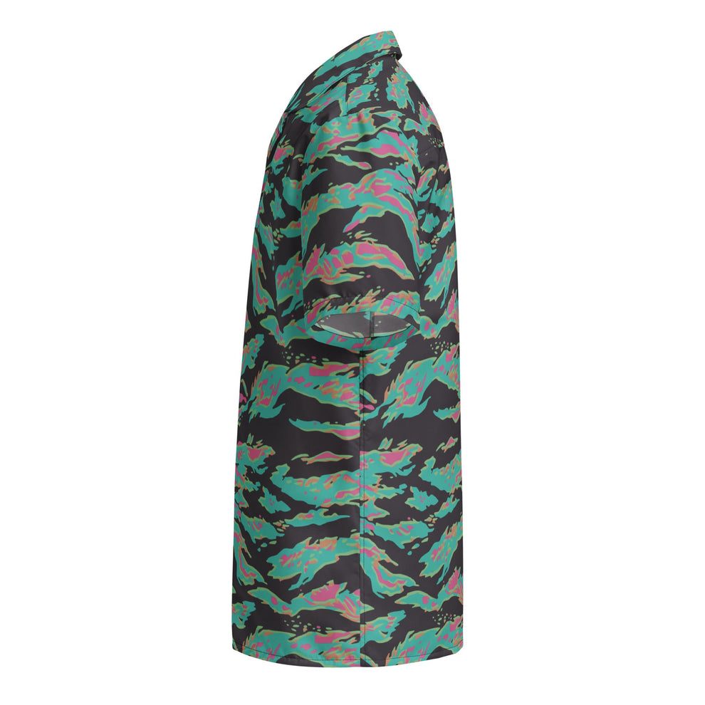 CAMO HQ - Miami Tiger Stripe CAMO Unisex Short-Sleeve Button Shirt ...