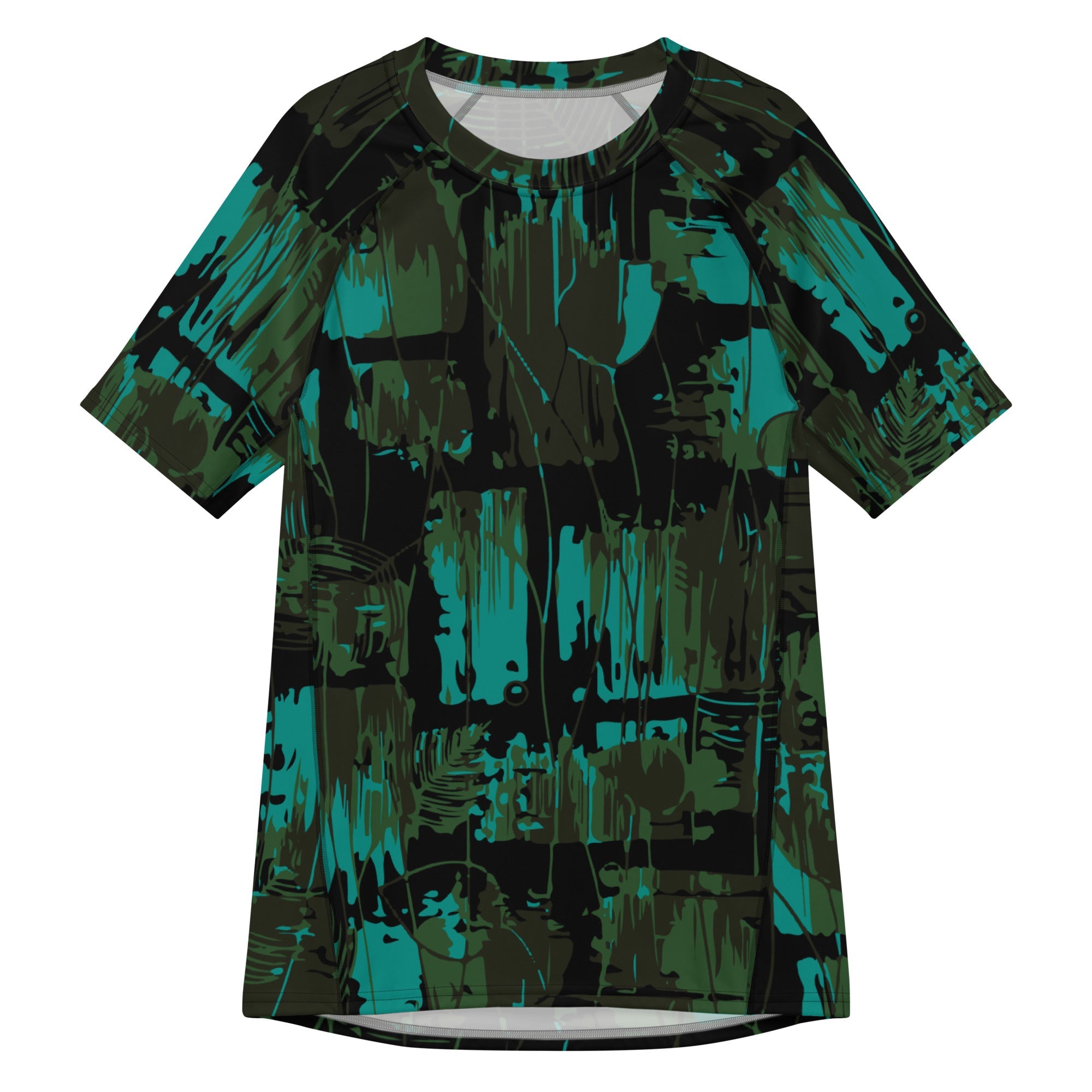 CAMO HQ - NEO Jungle CAMO Mens Short-Sleeve Rash Guard - Worldwide Shipping