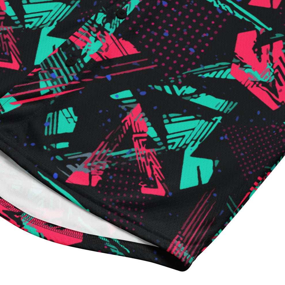 CAMO HQ - Neon Shatter CAMO Unisex Baseball Jersey - Worldwide Shipping