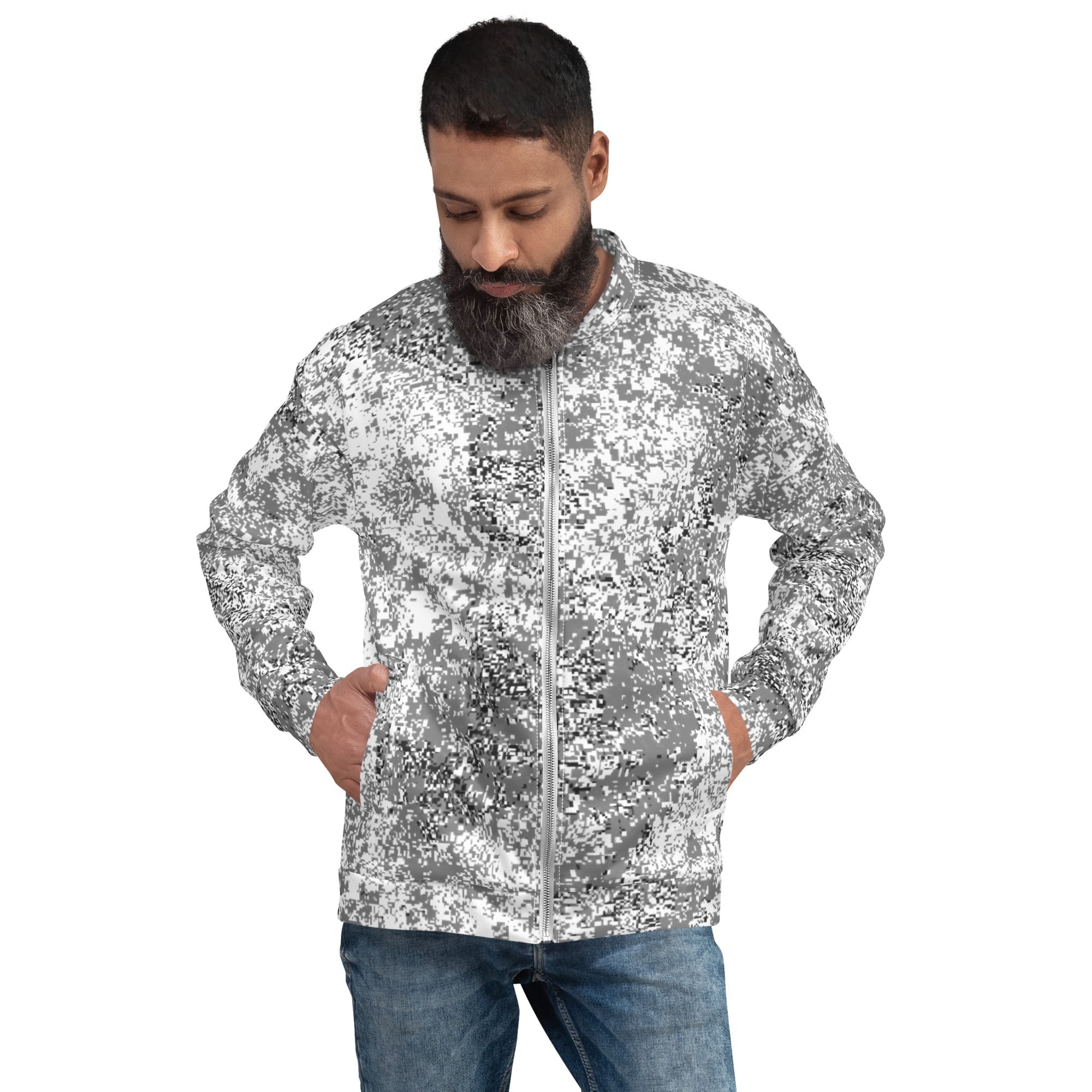 CAMO HQ - Russian Digital EMR Snow CAMO Unisex Bomber Jacket ...