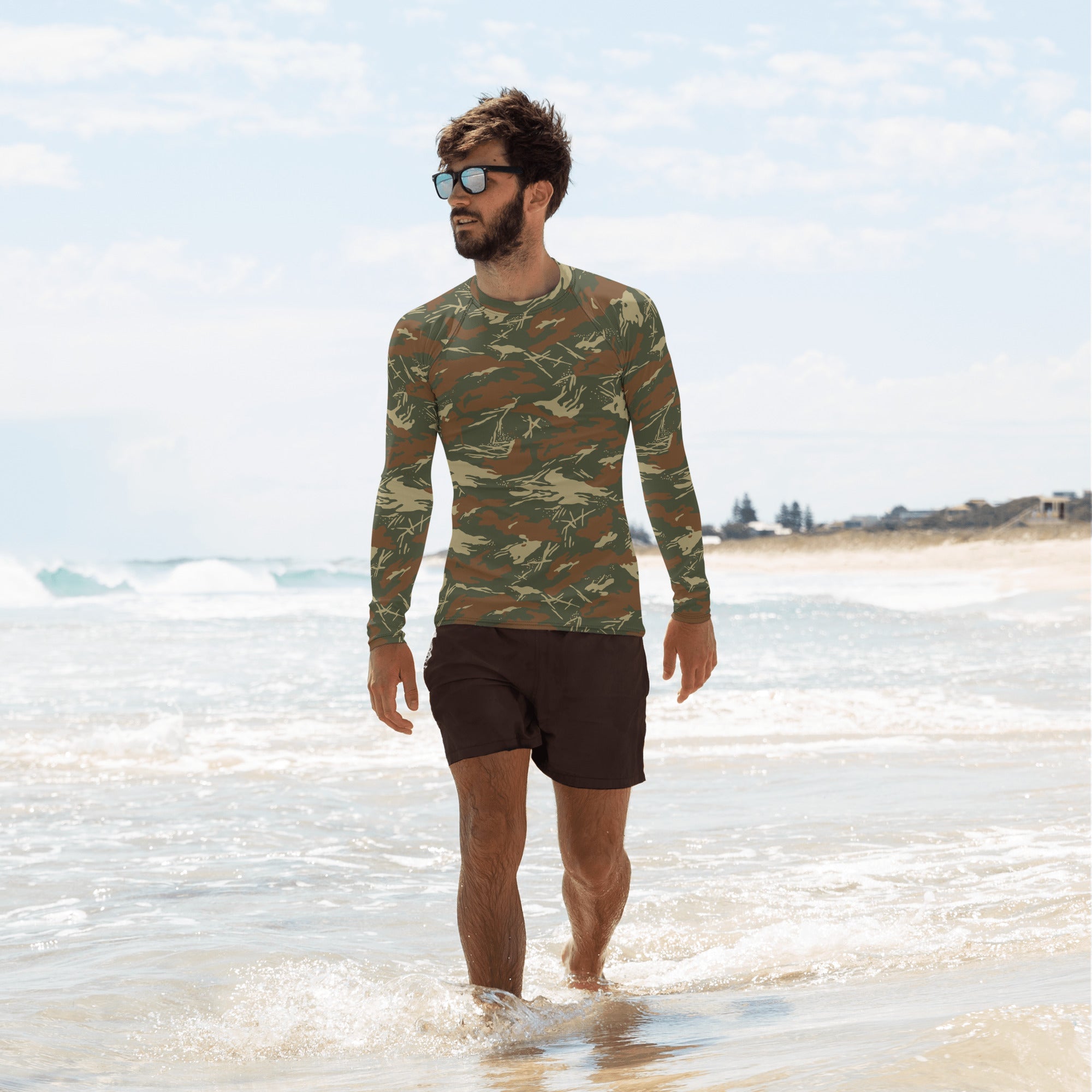 CAMO HQ South African SWAPOL KOEVOET CAMO Mens Long sleeve Rash Guard ...